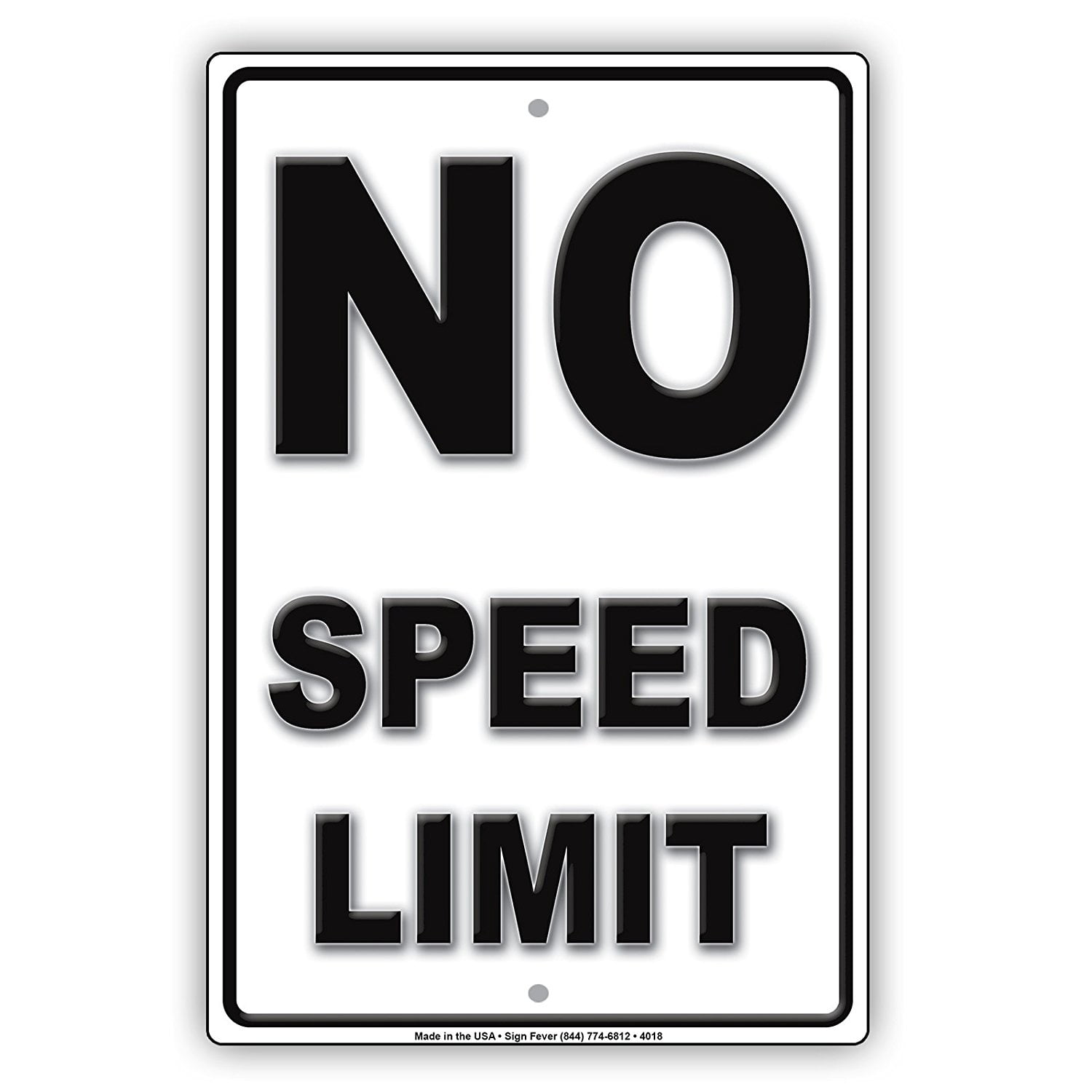 No Speed Limit Awesome Ridiculous Humor Gag Jokes Funny Caution Notice ...