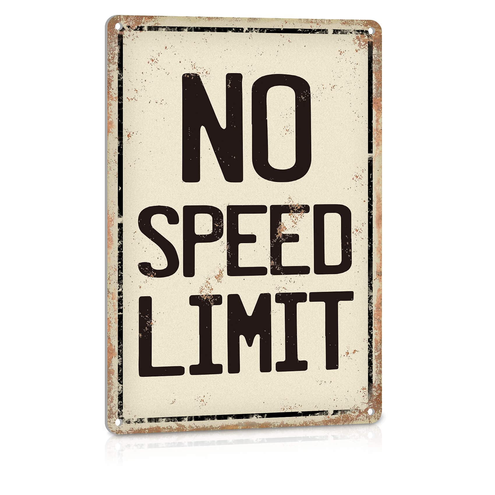 No Speed Limit Signs Vintage Reproduction Funny Garage Man Cave Metal ...