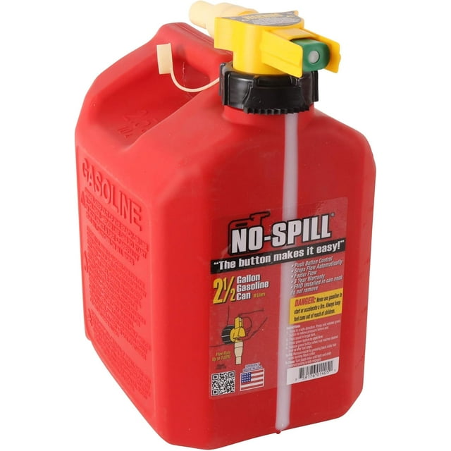 No-Spill 1405 2-1/2-Gallon Poly Gas Can, Pack 2 - Walmart.com