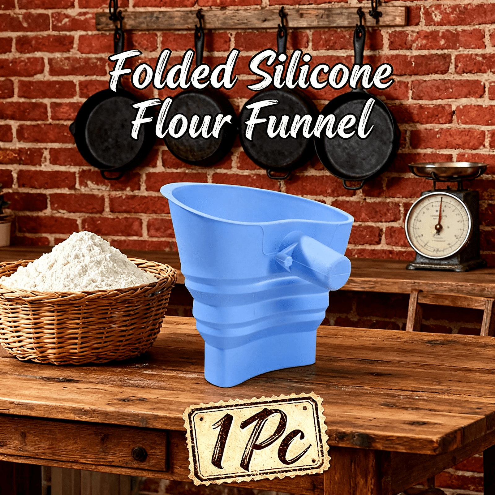 No-Spill Angled Silicone Kitchen Funnel, Precision Tilt Design for Easy ...