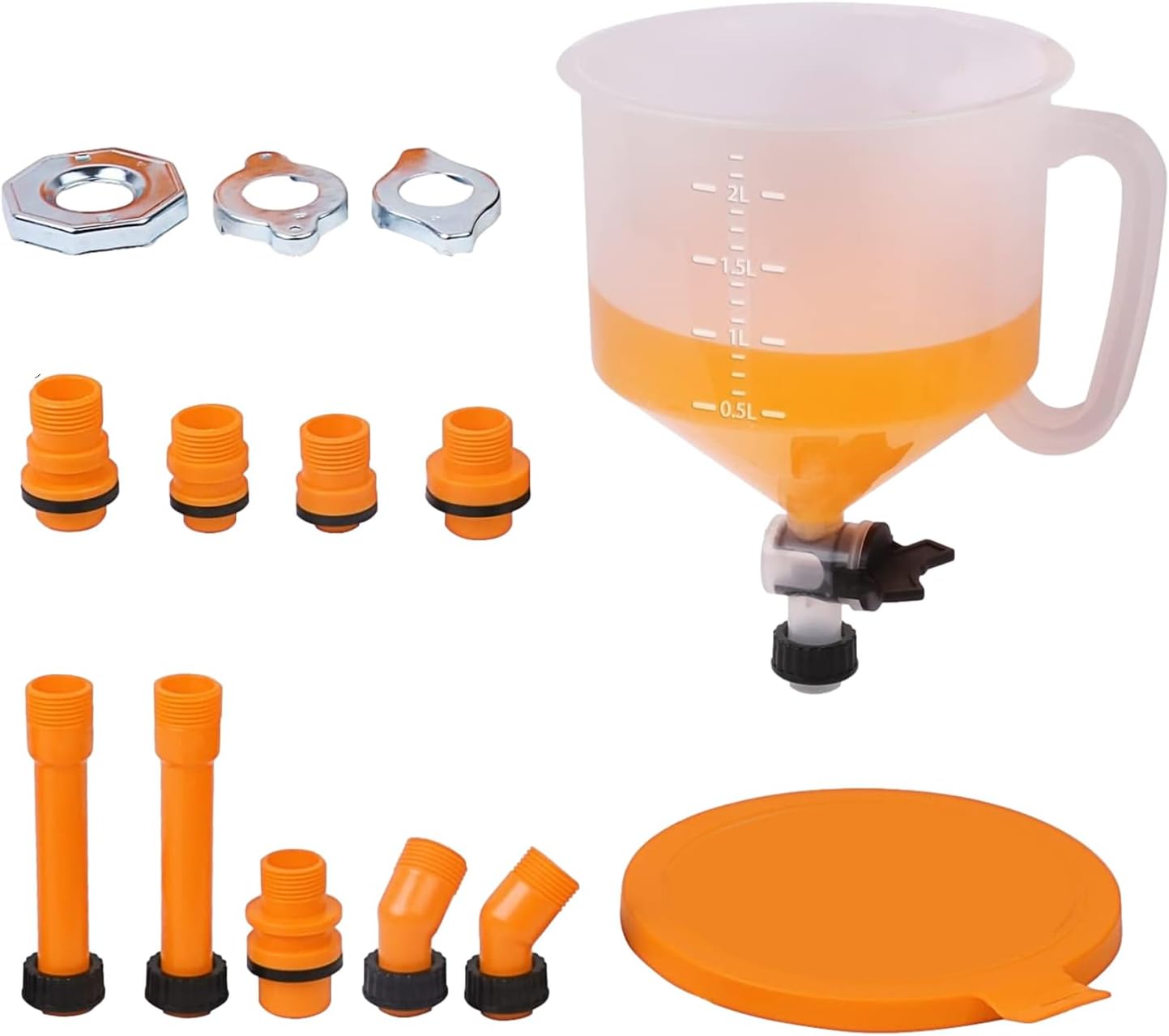 No-Spill Coolant Funnel Kit, Spill Proof Funnel Bleeder with Adapters ...
