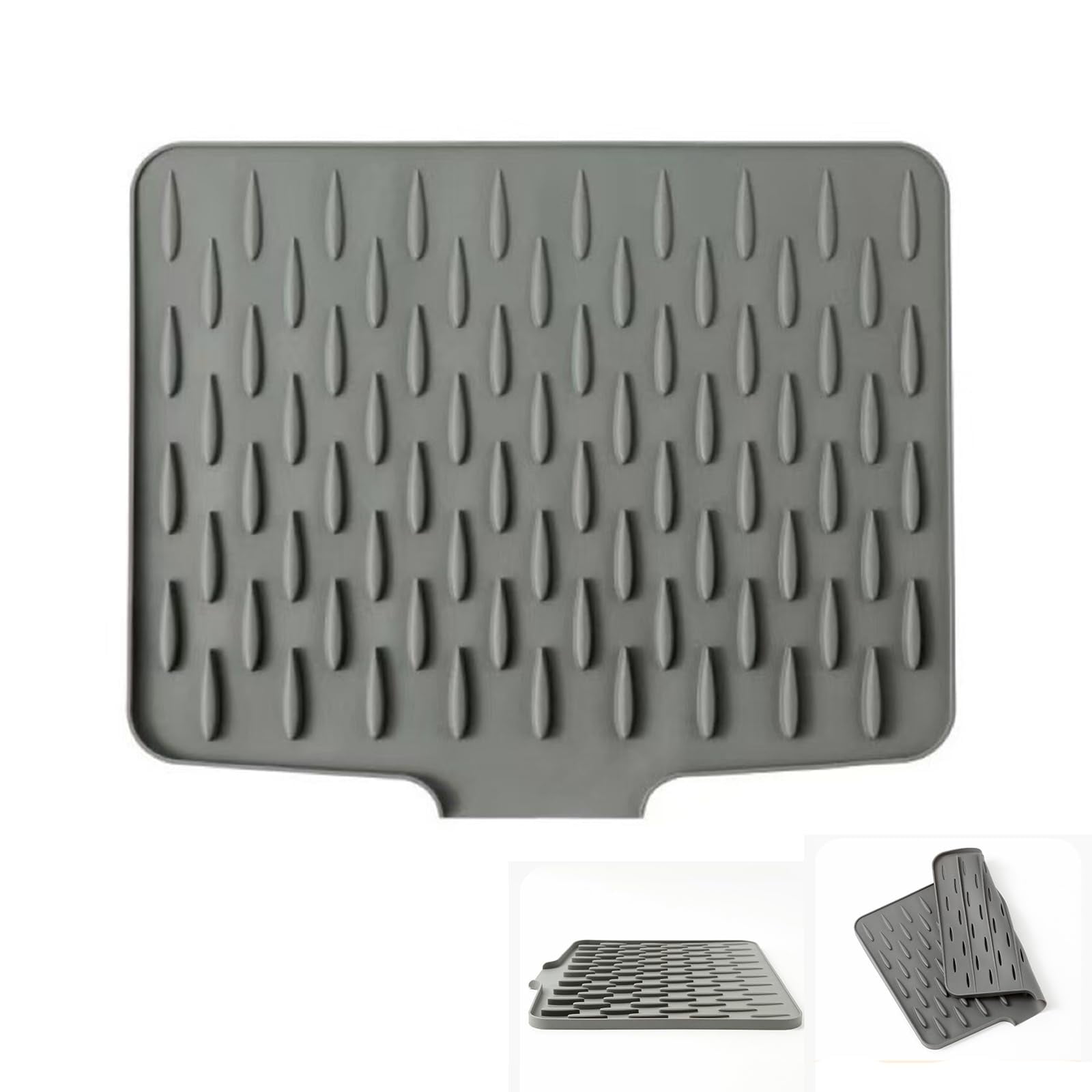 No-Spill Silicone Worktop Saver - Heat-Resistant, Non-Slip Dish Drying ...