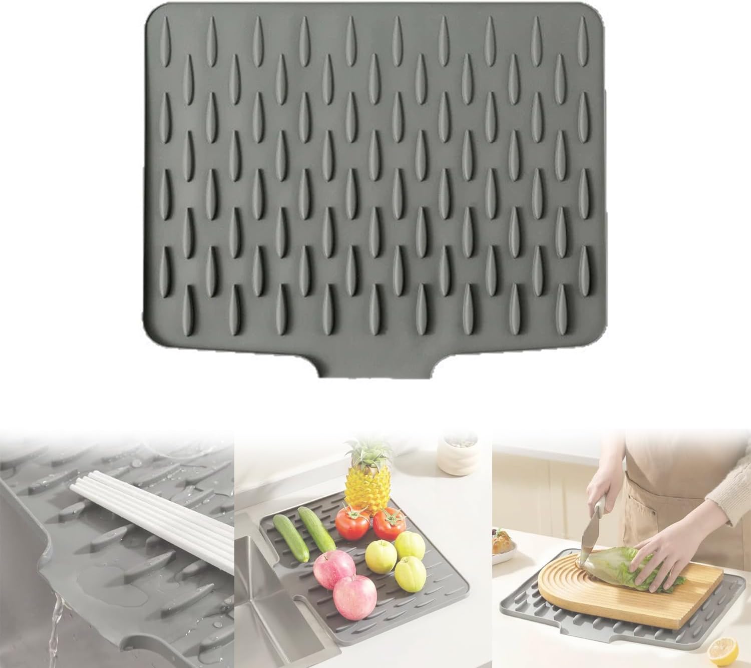 No-Spill Silicone Worktop Saver – Heat-Resistant & Non-Slip Mat for ...