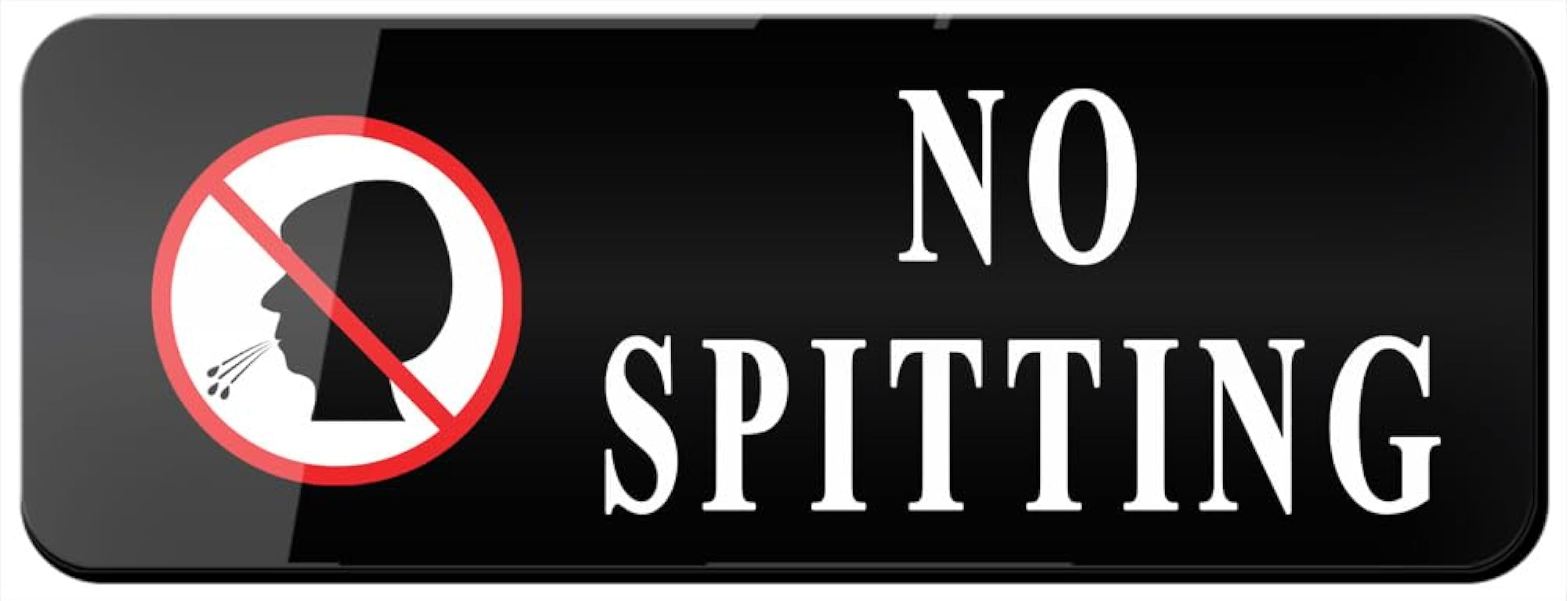No Spitting Outdoor Signs Acrylic Design Plate Acrylic Plastic Sign ...