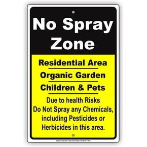 No Spray Signs