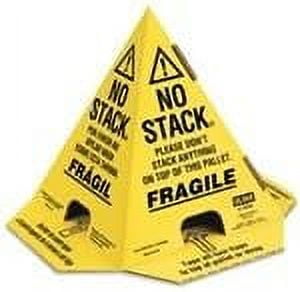 No Stack Pallet Cones 8 X 8 X 10 Yellow/Black Tri-Lingual : English ...
