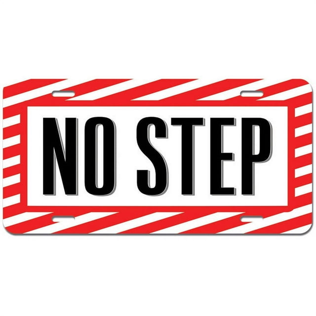 No Step - Airplane Wing Warning Sign Novelty Metal Vanity License Tag ...