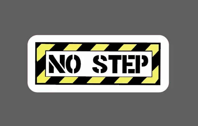 No Step Sticker Caution Warning Waterproof Sticker Phone Decal Water ...