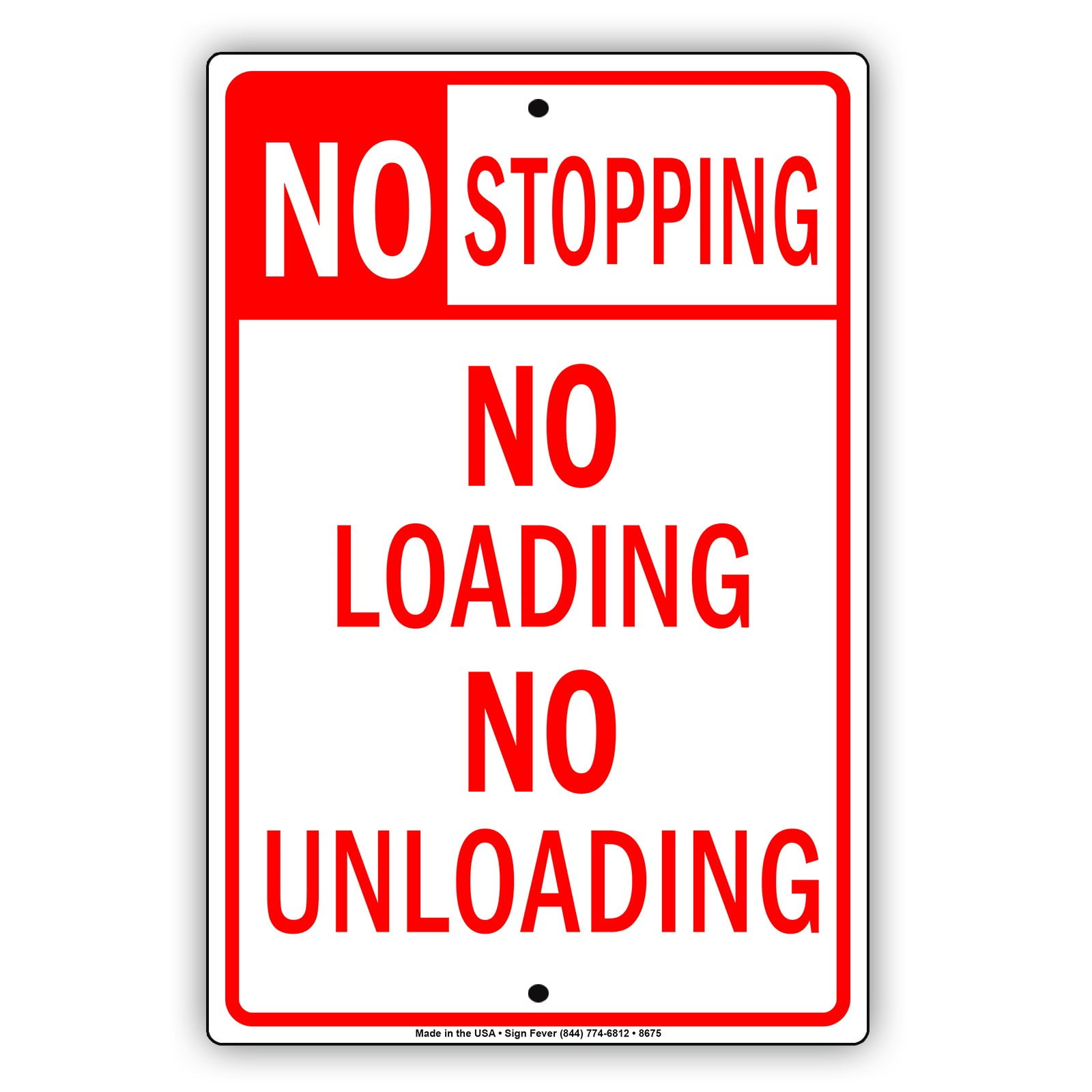 No Stopping No Loading No Unloading Aluminum Ticket Towing Parking ...