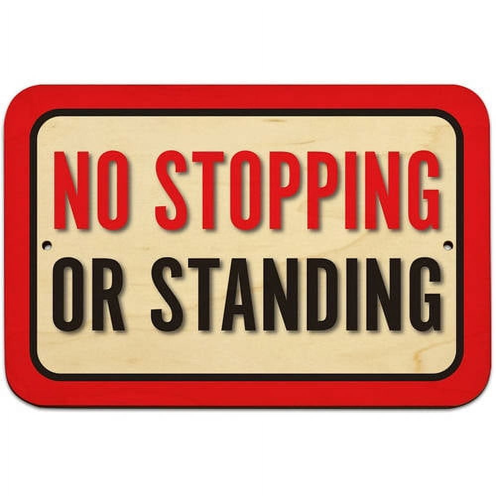 No Stopping Or Standing Sign - Walmart.com