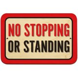 No Stopping Or Standing Sign - Walmart.com