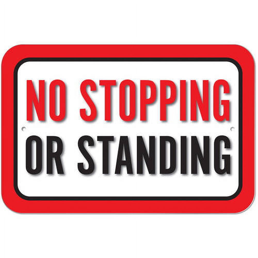 No Stopping Or Standing Sign - Walmart.com