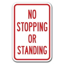 No Stopping Or Standing Sign - Walmart.com