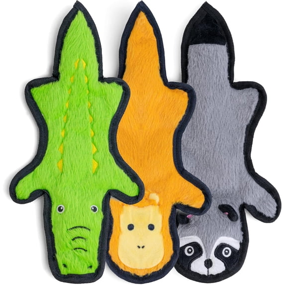 No Stuffing Crinkle Squeaky, Long Lasting Chews for Aggressive, Durable ...