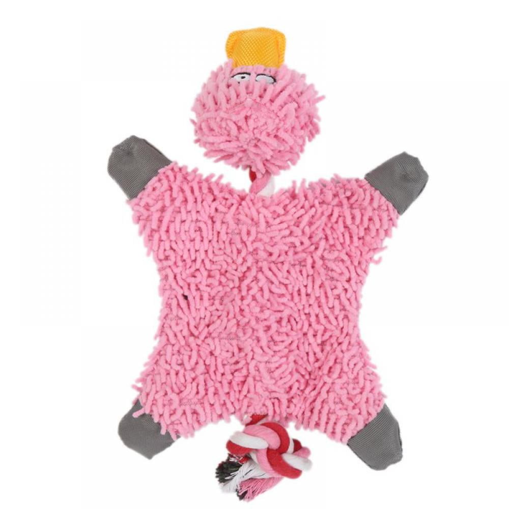 No Stuffing Squeaky Plush Dog and Puppy Toy,Pink - Walmart.com