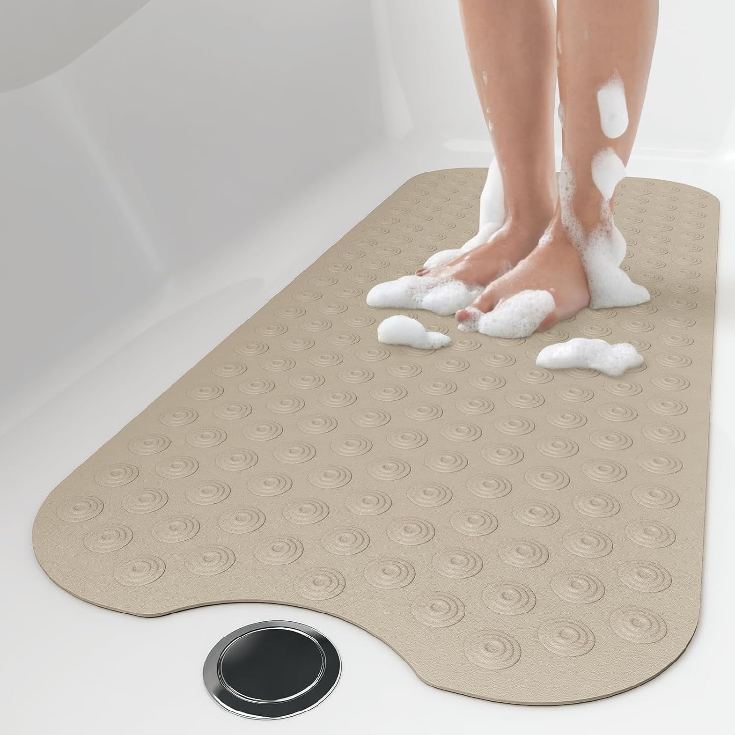 No Suction Cup Bath Mat 39x16inch Extra Long BathmatPerfect for ...