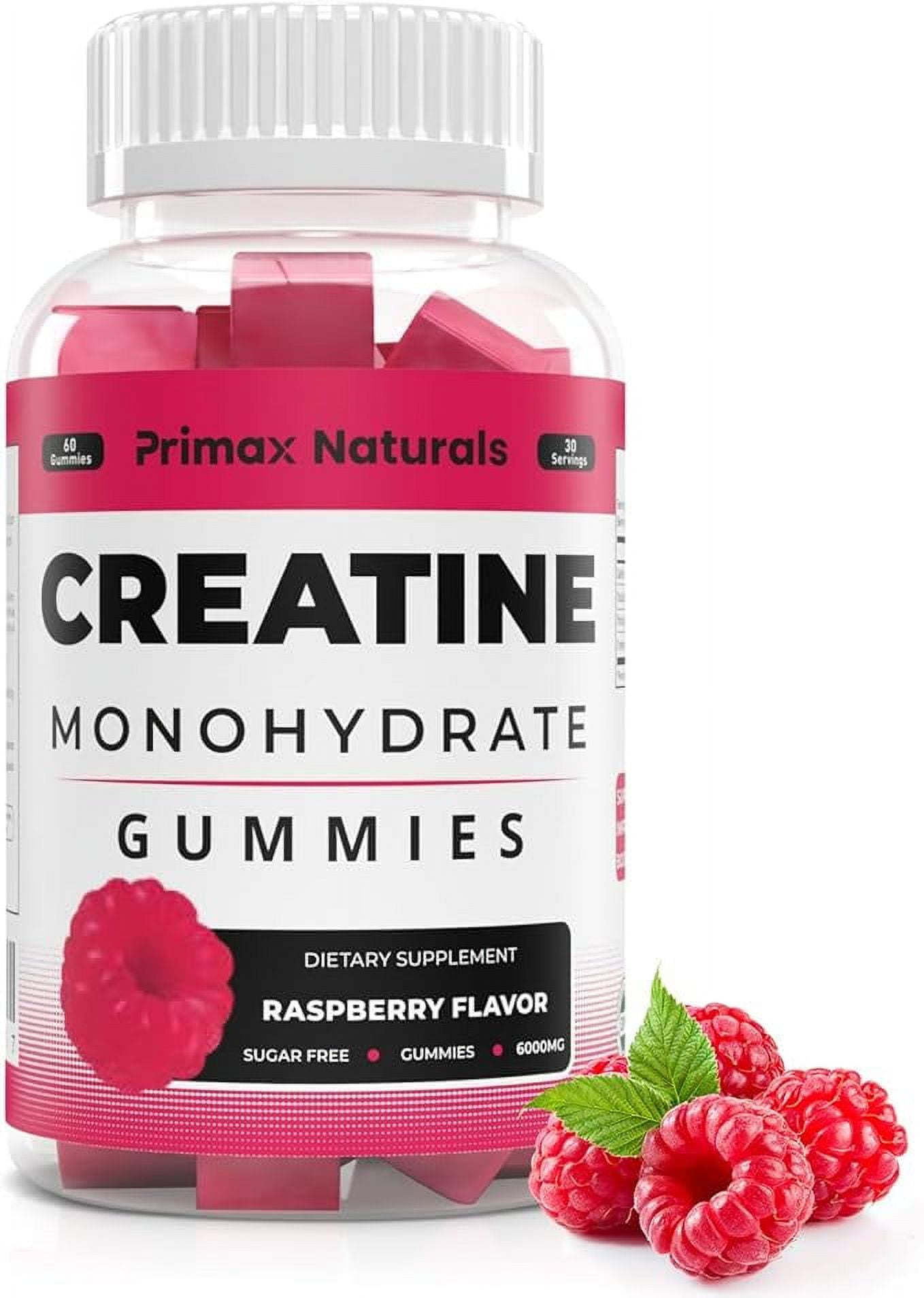No Sugar Creatine Monohydrate Gummies for Men & Women - 3g/Gummy - 60 ...