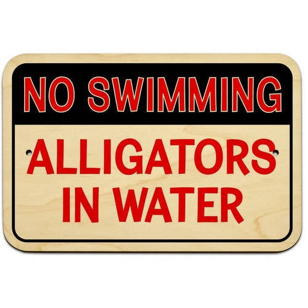 No Swimming Alligators in Water Sign - Walmart.com