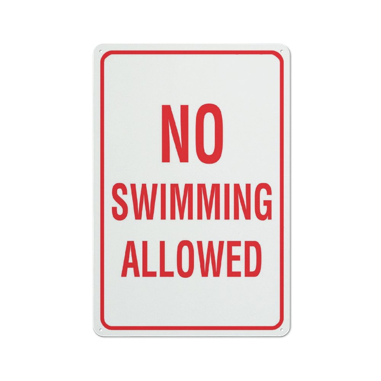 No Swimming Allowed Sign Outdoor Metal Sign - 12 X 8 Metal Signs For ...