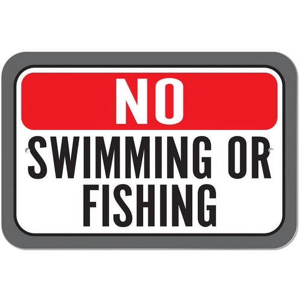 No Swimming Or Fishing Sign - Walmart.com