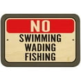 No Swimming Wading Fishing Sign - Walmart.com