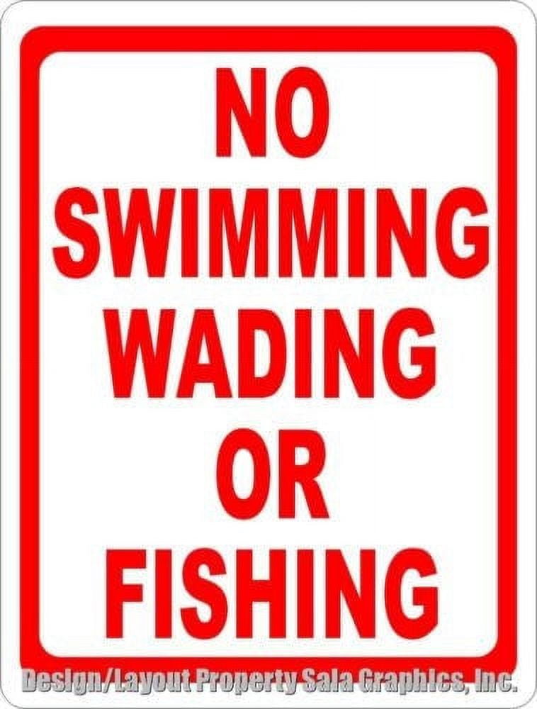 No Swimming Wading or Fishing Sign. - Walmart.com