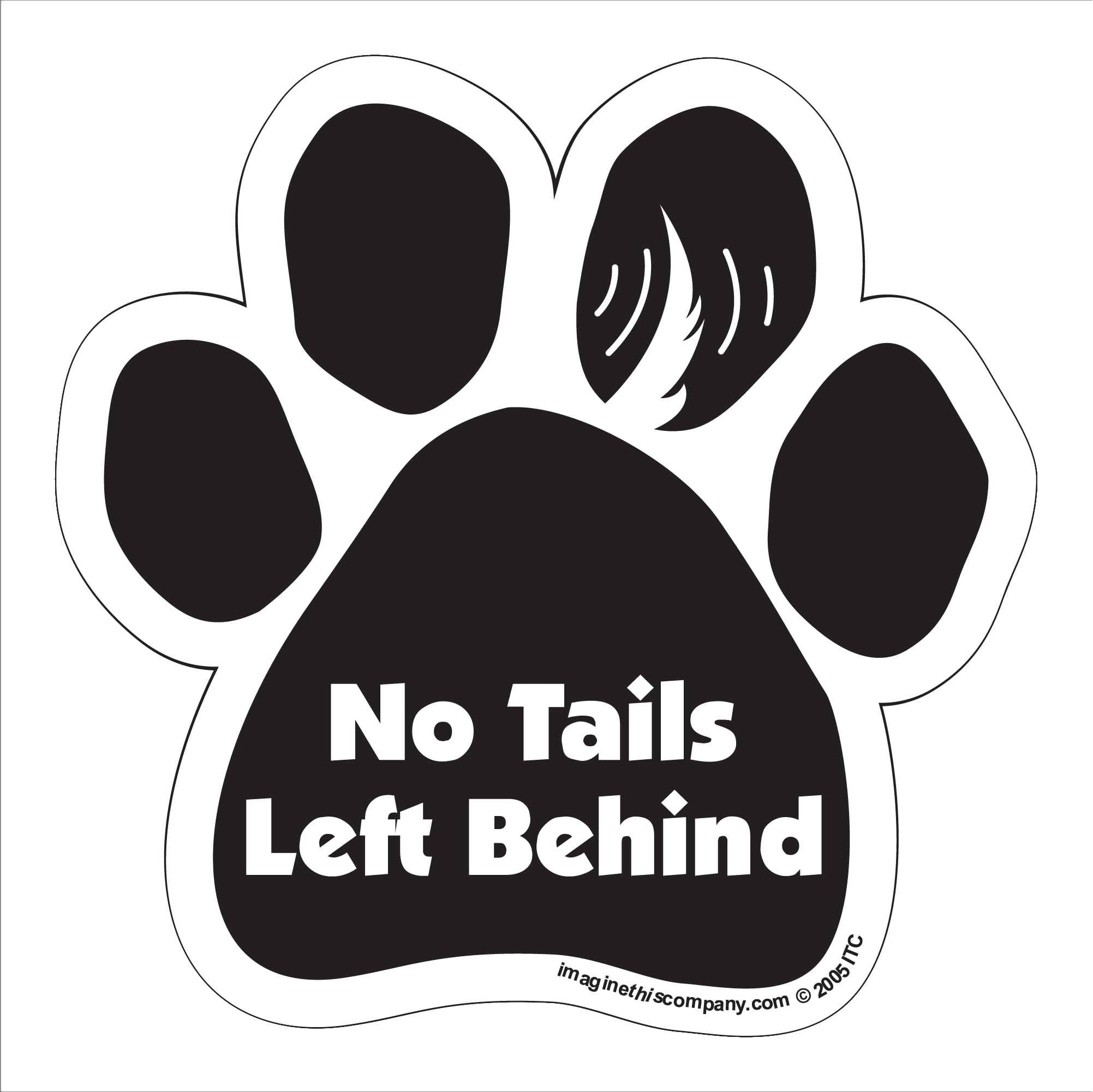 No Tails Left Behind Paw Magnet - Walmart.com