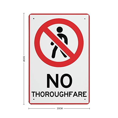No Thoroughfare Warning Signs Funny Metal Private Property Sign ...