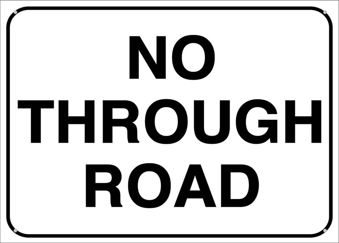 No Through Road Sign 8X12 Inch Rust Free Aluminum,Uv Ink Printing ...