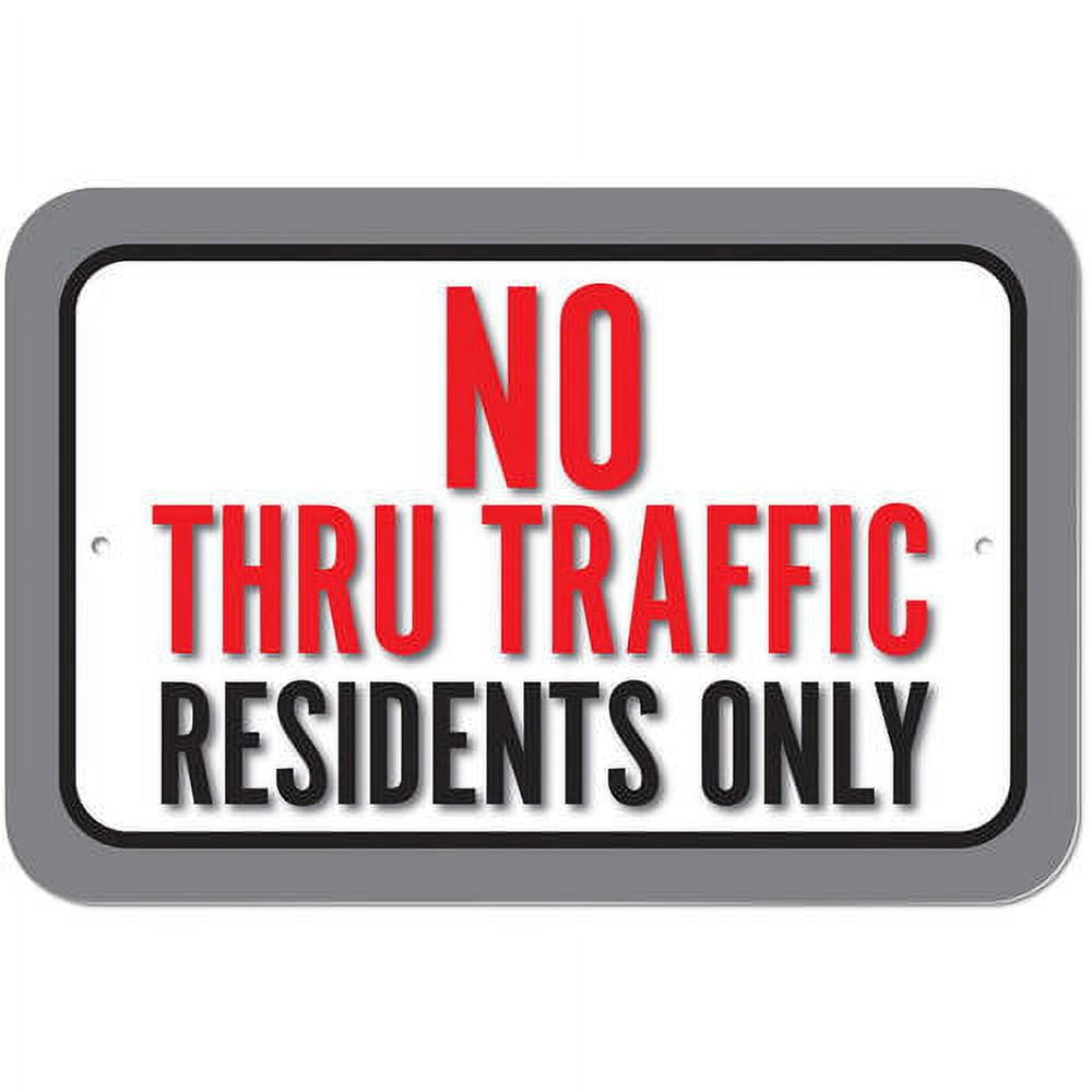 No Thru Traffic Residents Only Sign - Walmart.com