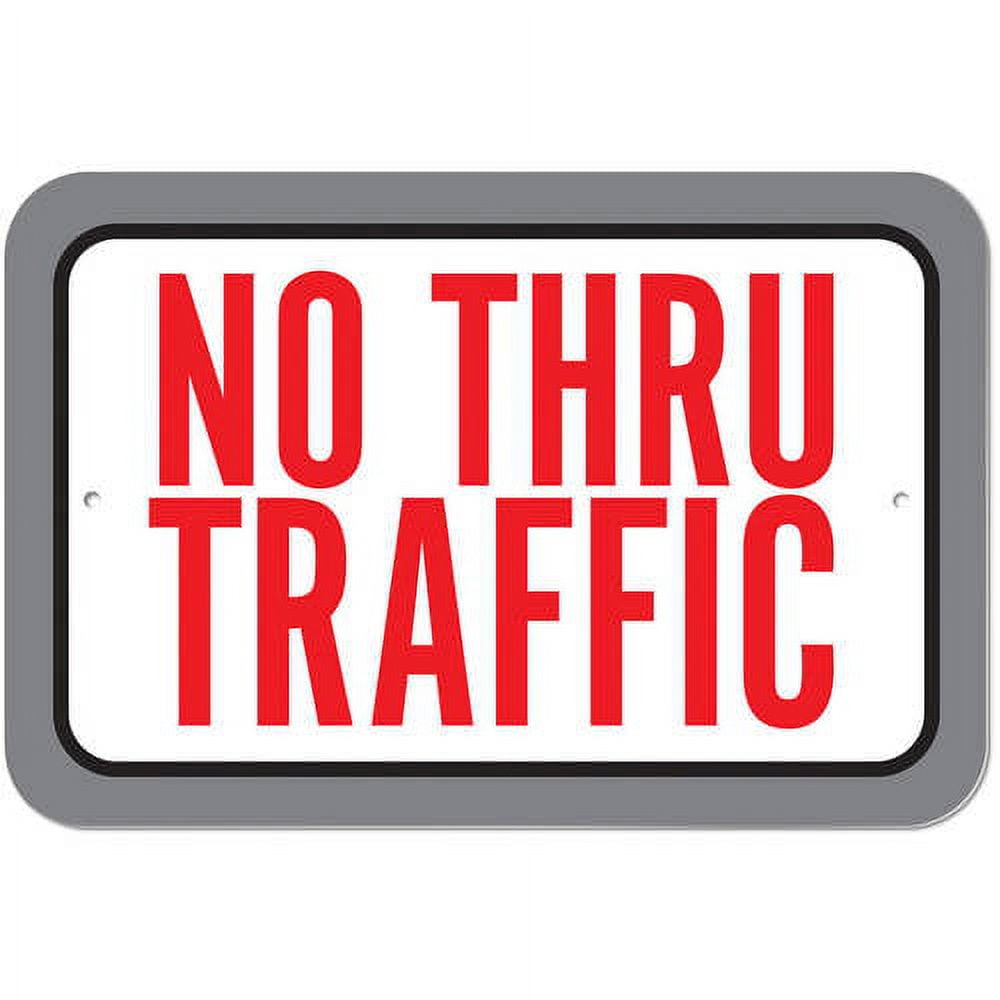 No Thru Traffic Sign - Walmart.com
