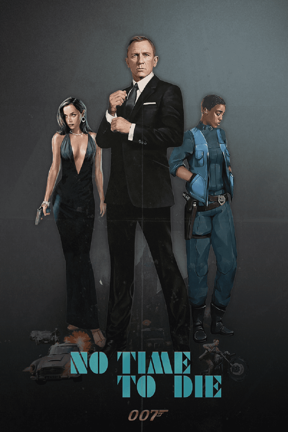 No Time to Die 2021 Movie Poster 24x36 James Bond Action Thriller with ...