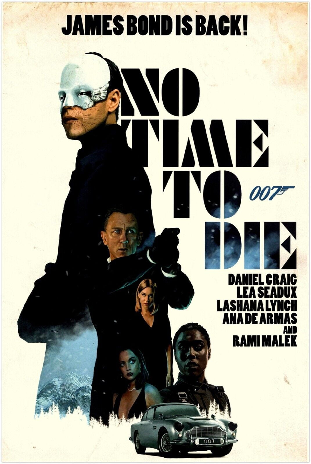No Time to Die- James Bond 007 Movie Poster - Daniel Craig - US Version ...