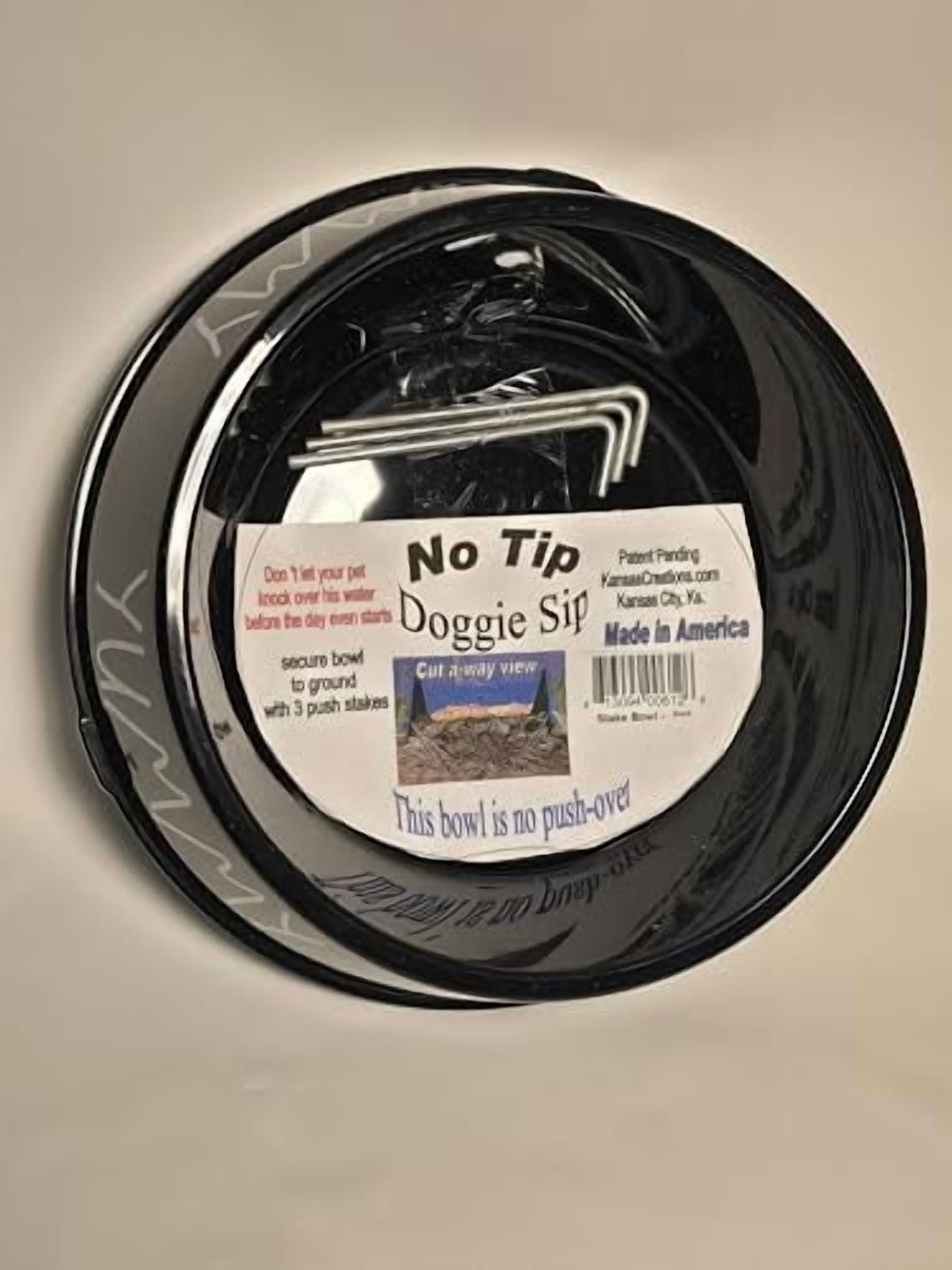 No Tip Doggie Sip Bowl (Black) - Walmart.com