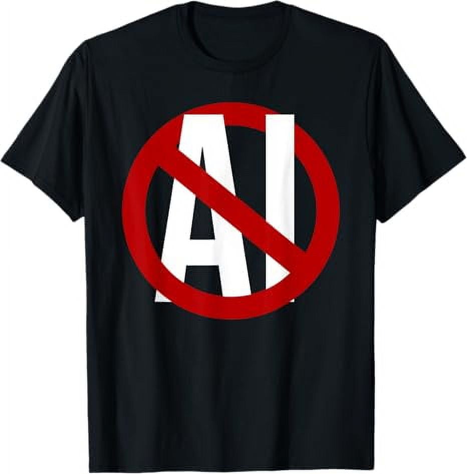 No To AI Generated Images Stop Sign, Anti AI-Generated Art T-Shirt ...