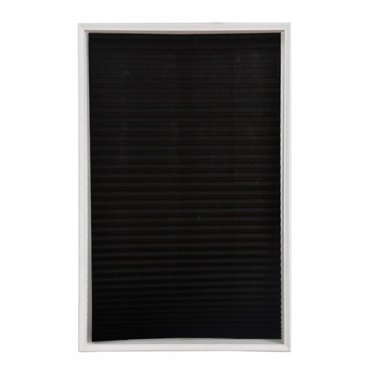 No Tools Original Blackout Pleated Paper Shade Black, 24"W X 60"L ...