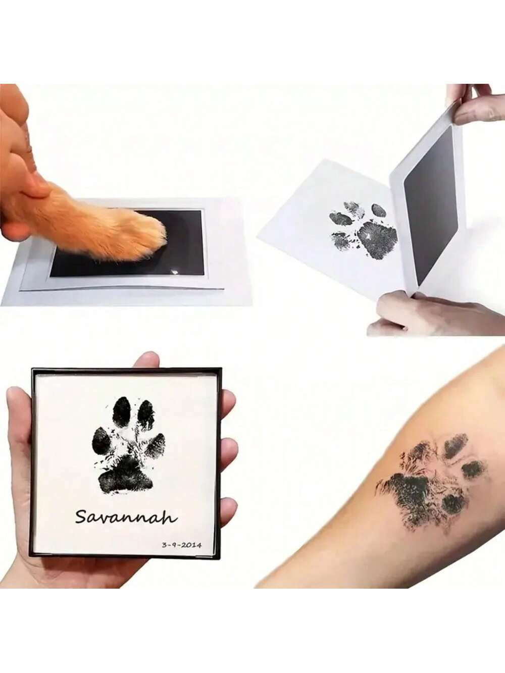 No Touch Inkless Paw Print Kit For Preserving Dog Footprints Inkless ...