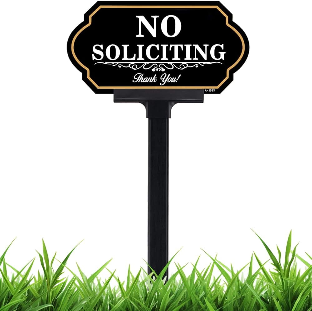 No Touting Signs - Height Adjustable - Residential and Front Door ...