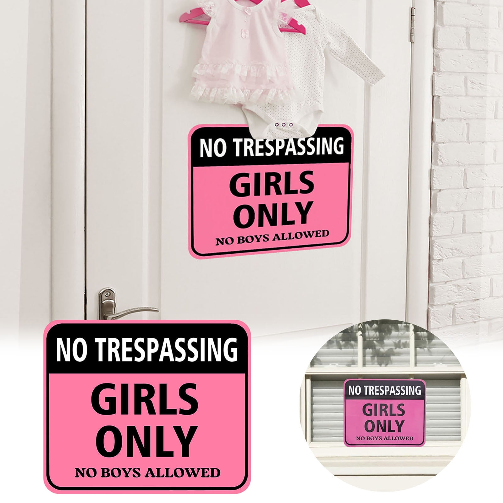 No Trespassing Girls Boys Not Allowed Sticker Decorative for Wall Door ...