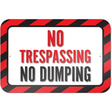 No Dumping Private Property Sign - Walmart.com