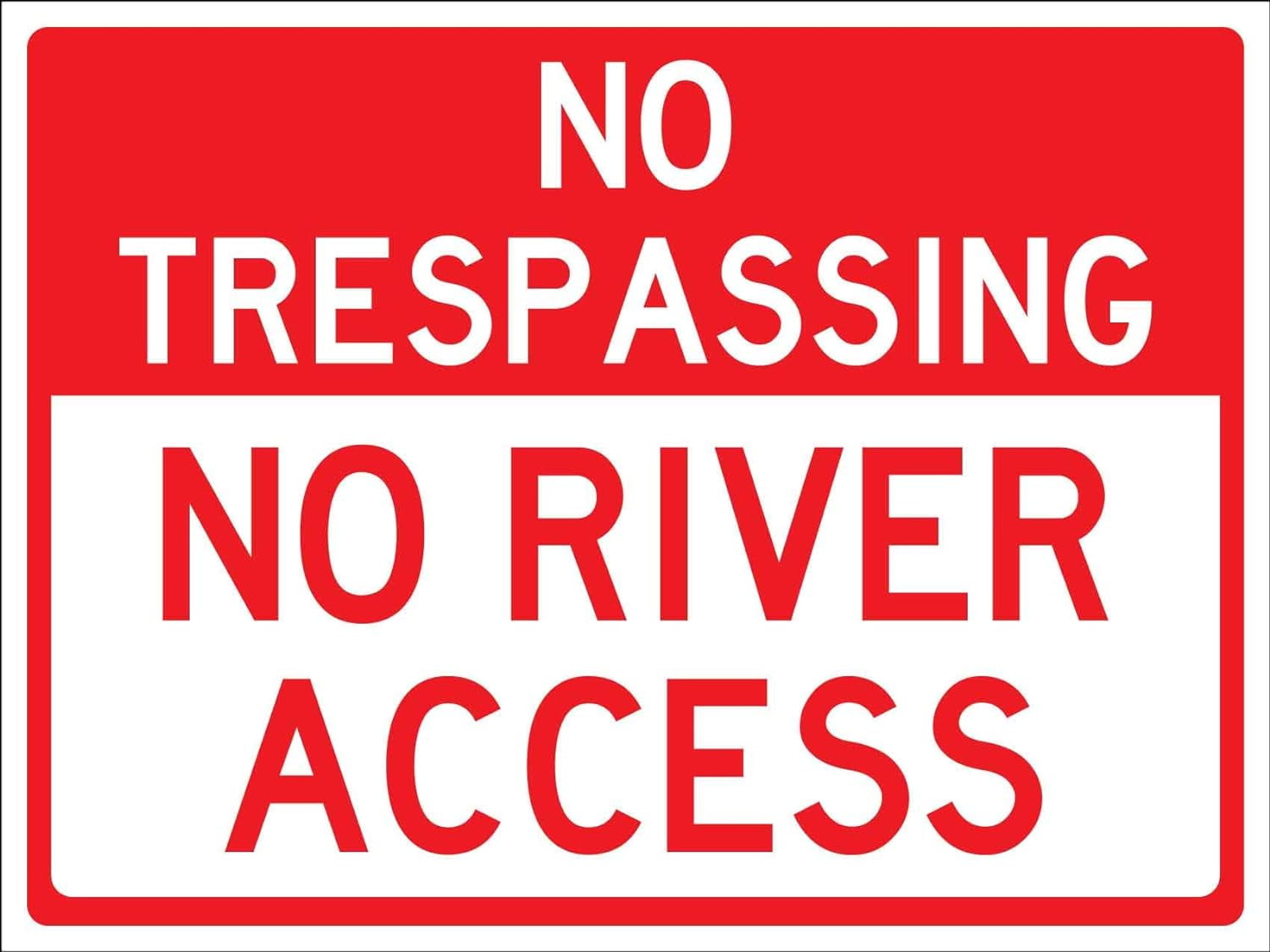 No Trespassing No River Access Sign Metal Tin Sign12x16 Inches Caution ...