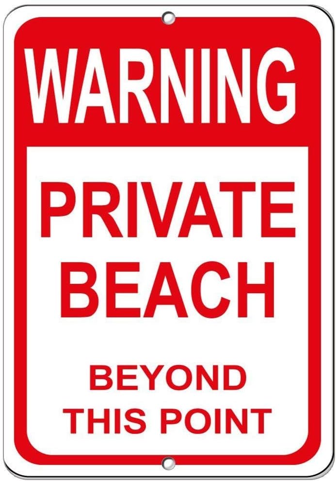 No Trespassing Private Beach Beyond This Point Metal Aluminum Sign for ...