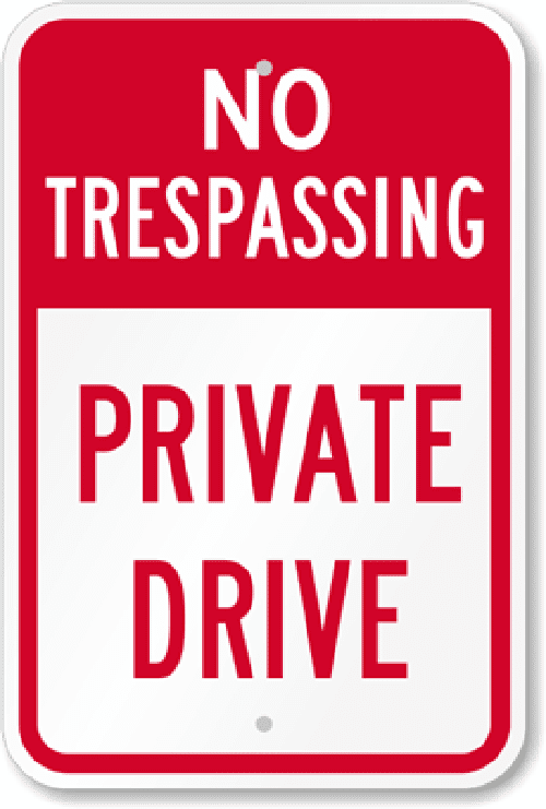 No Trespassing Private Drive Sign Weatherproof Aluminum 8"x12 ...