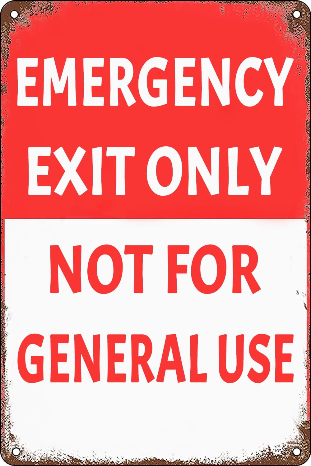 No Trespassing Sign Emergency Exit Only Not for General Use Vintage ...