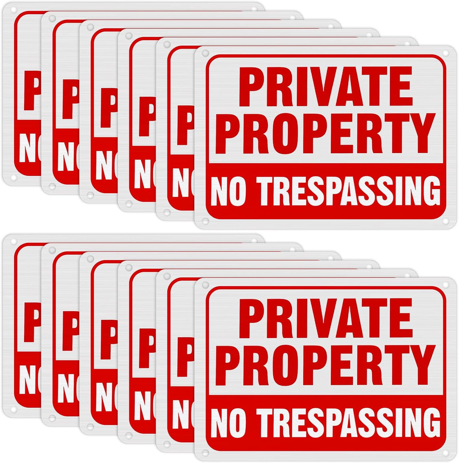 No Trespassing Signs Private Property Metal Reflective Aluminum No ...