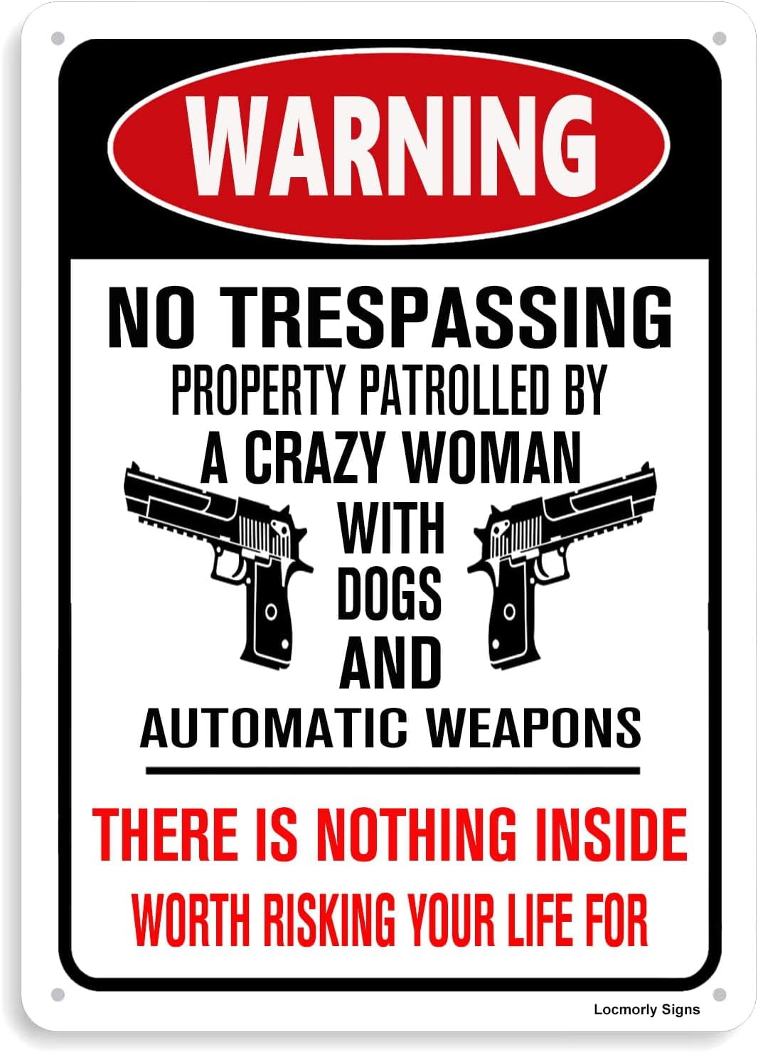 No Trespassing Signs Private Property Warning Sign, 12x16 Inch ...