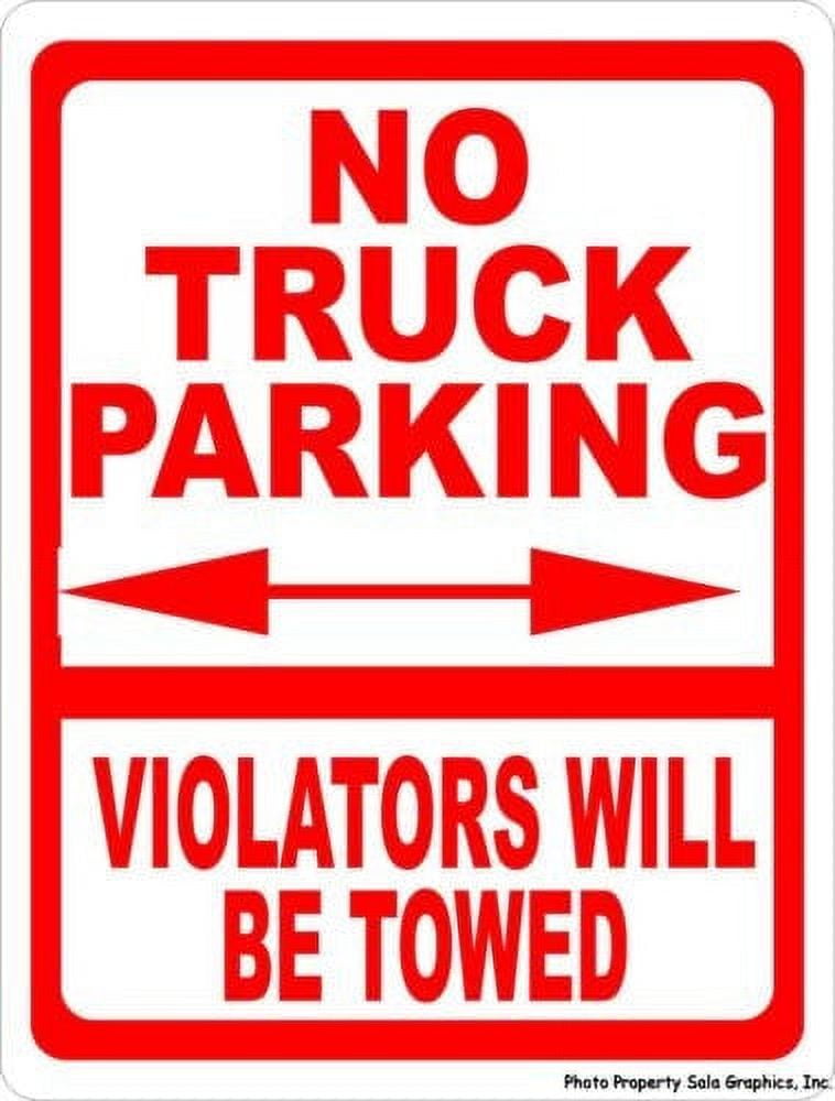 No Truck Parking Violators Towed Sign - Walmart.com