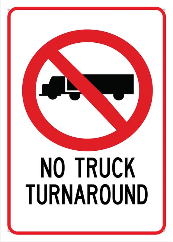 No Truck Turnaround Sign Signs Outdoor, Uv Printed Aluminum 12 X 8 In ...