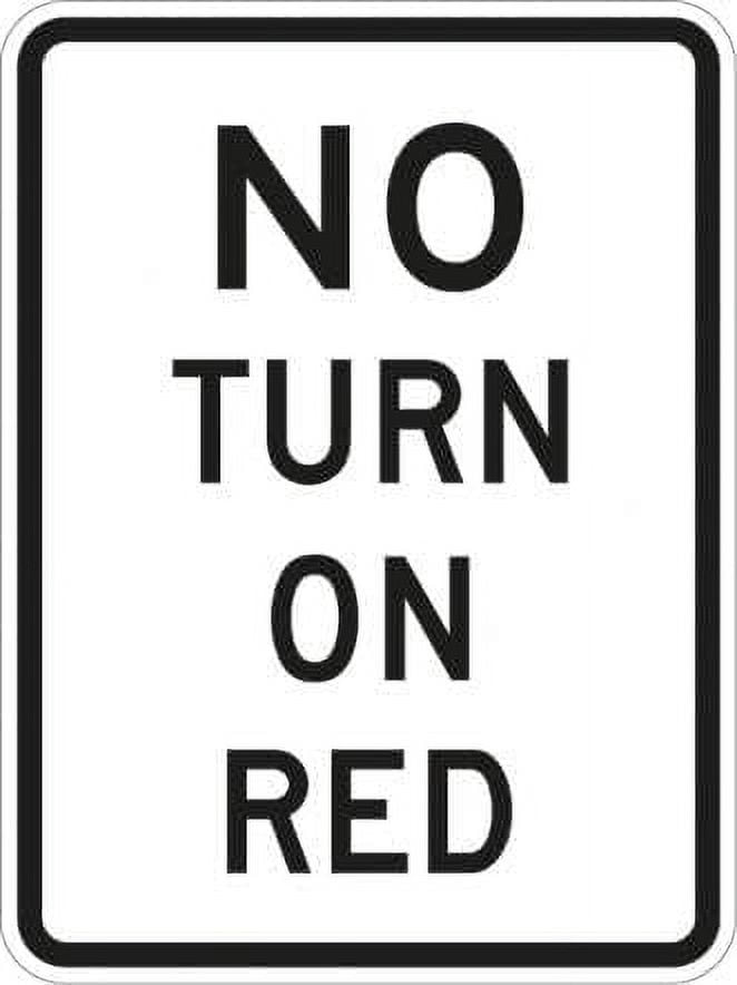 No Turn On Red Sign Regulatory Traffic Signs Metal Sign Tin Sign 8x12 ...