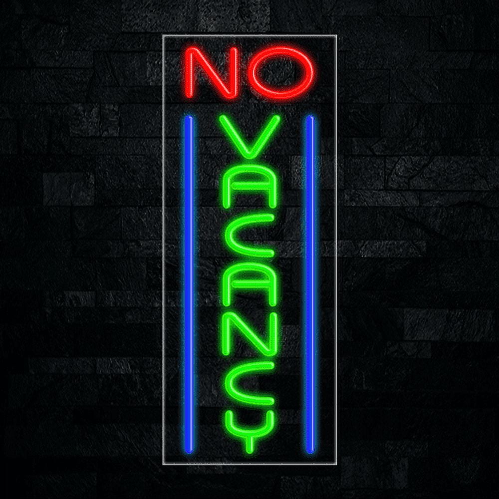 No Vacancy-LED Neon Sign 12"L x 30"H #31035 - Walmart.com